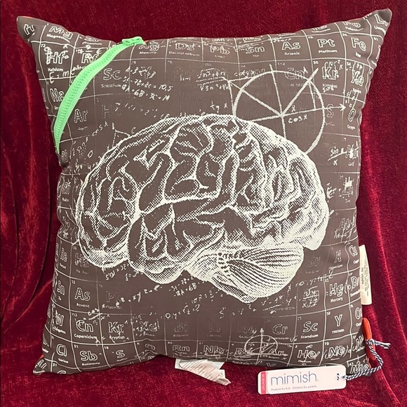mimish | Accents | New Mimish Brain Design Pillow With Periodic Table ...